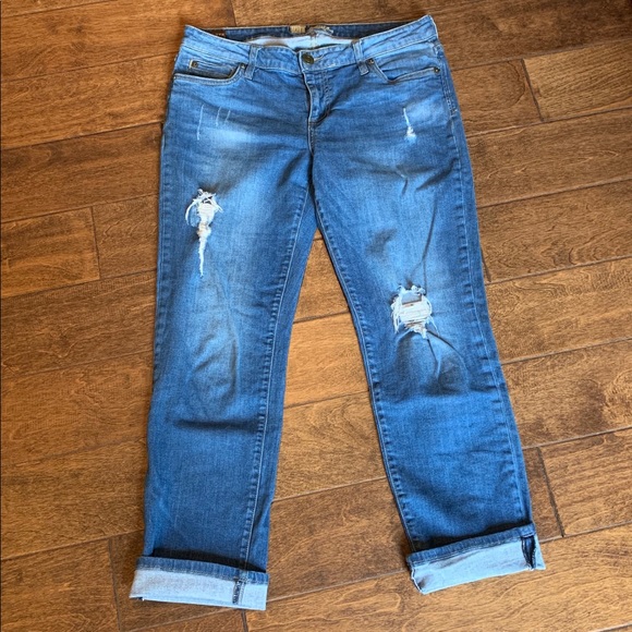 Kut from the Kloth | Jeans | Kftk Destroyed Cropped Straightslim Jeans ...